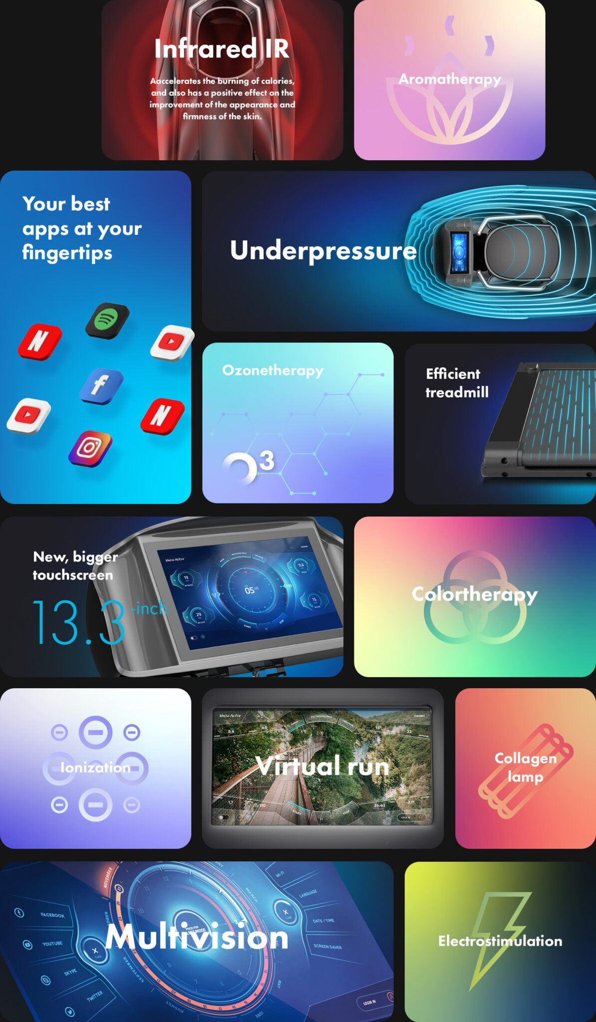 Bodyshape - Vacuum treadmill combined with infrared heating therapy